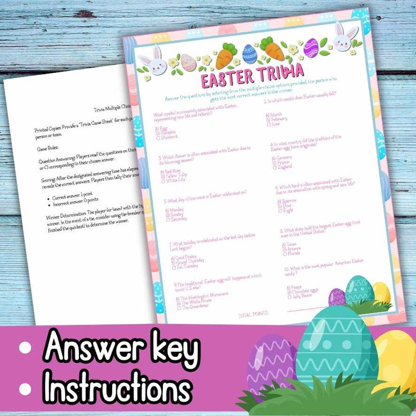 EASTER TRIVIA GAME PRINTABLE – The Game Room