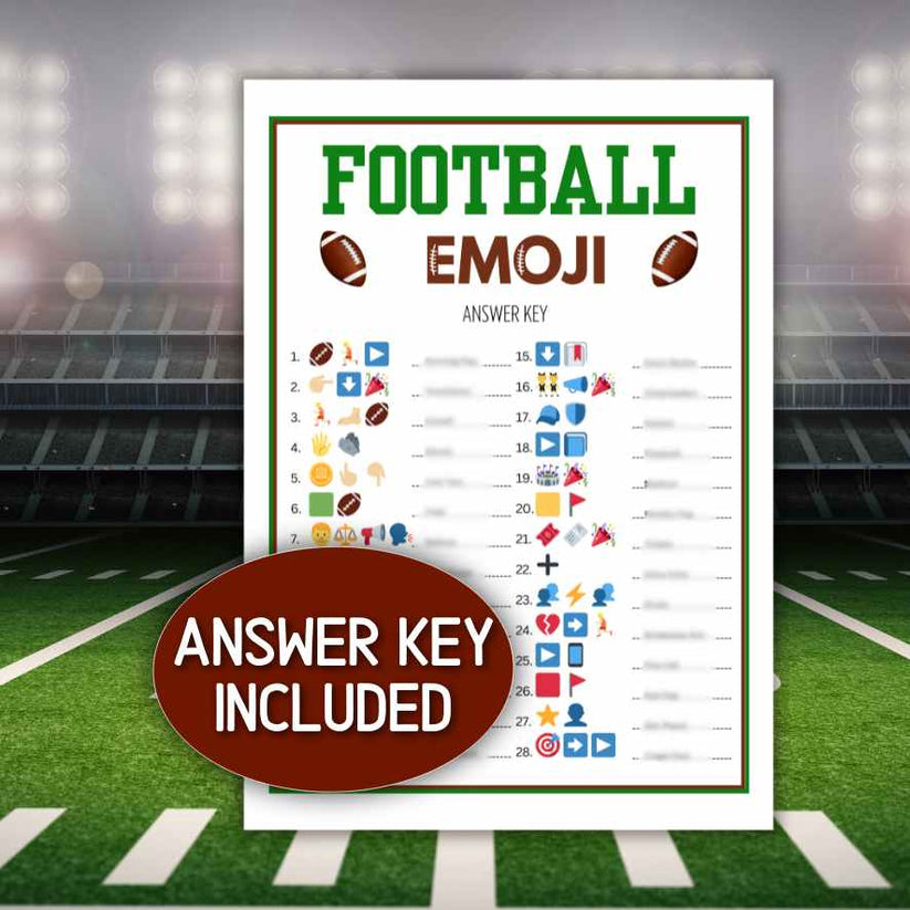 FOOTBALL EMOJI GAME PRINTABLE – The Game Room
