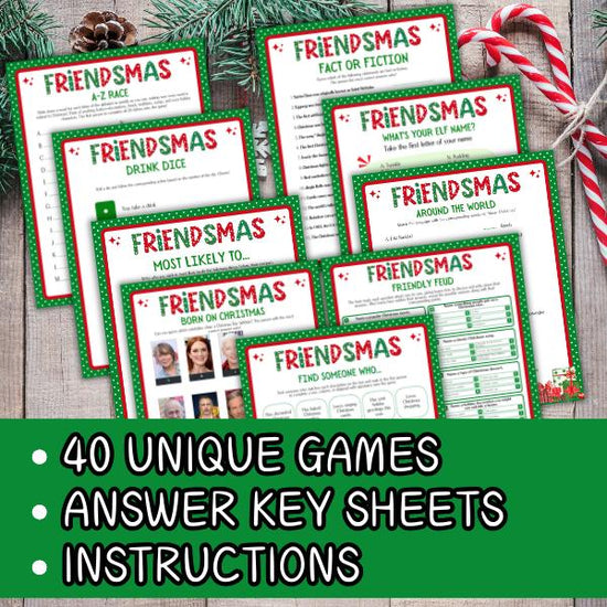 40 Friendsmas Games – Printable Holiday Fun for Your Party – The Game Room