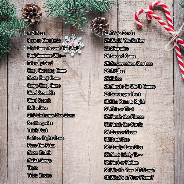 40 Friendsmas Games – Printable Holiday Fun for Your Party – The Game Room