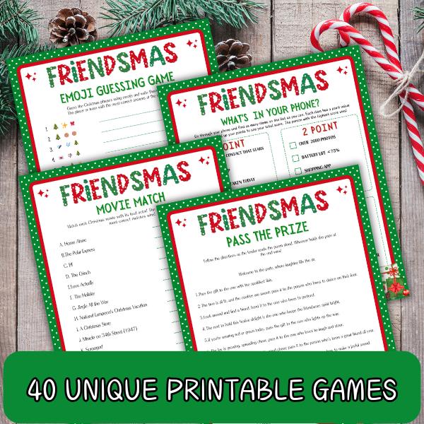 40 Friendsmas Games – Printable Holiday Fun for Your Party – The Game Room