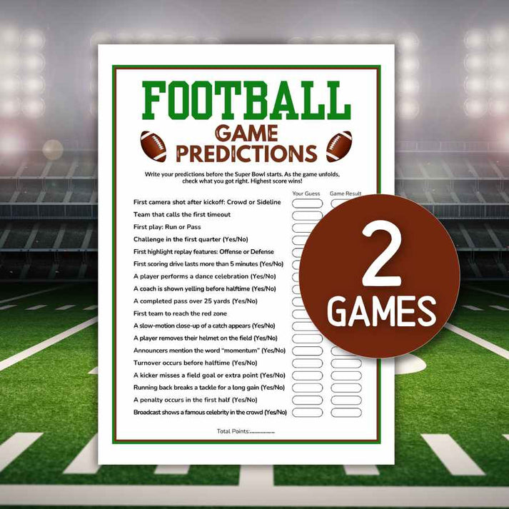 FOOTBALL PREDICTIONS GAME PRINTABLE – The Game Room