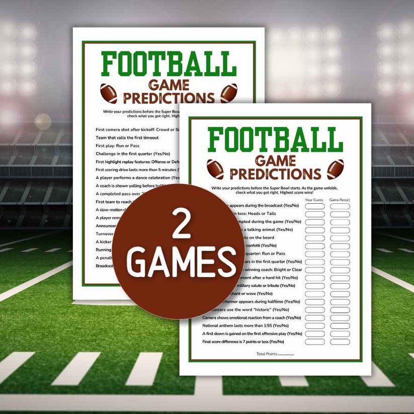 FOOTBALL PREDICTIONS GAME PRINTABLE – The Game Room