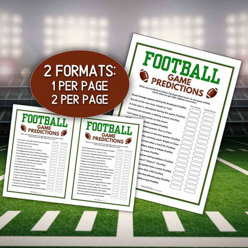 FOOTBALL PREDICTIONS GAME PRINTABLE – The Game Room
