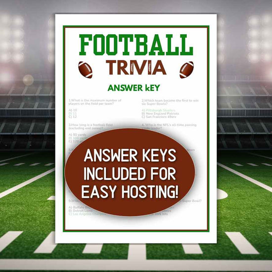 FOOTBALL TRIVIA QUESTIONS AND ANSWERS – The Game Room