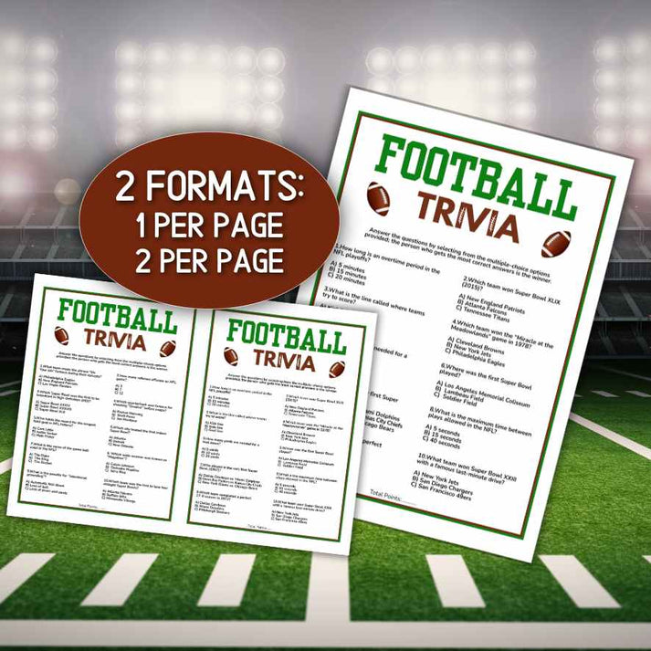 FOOTBALL TRIVIA QUESTIONS AND ANSWERS – The Game Room
