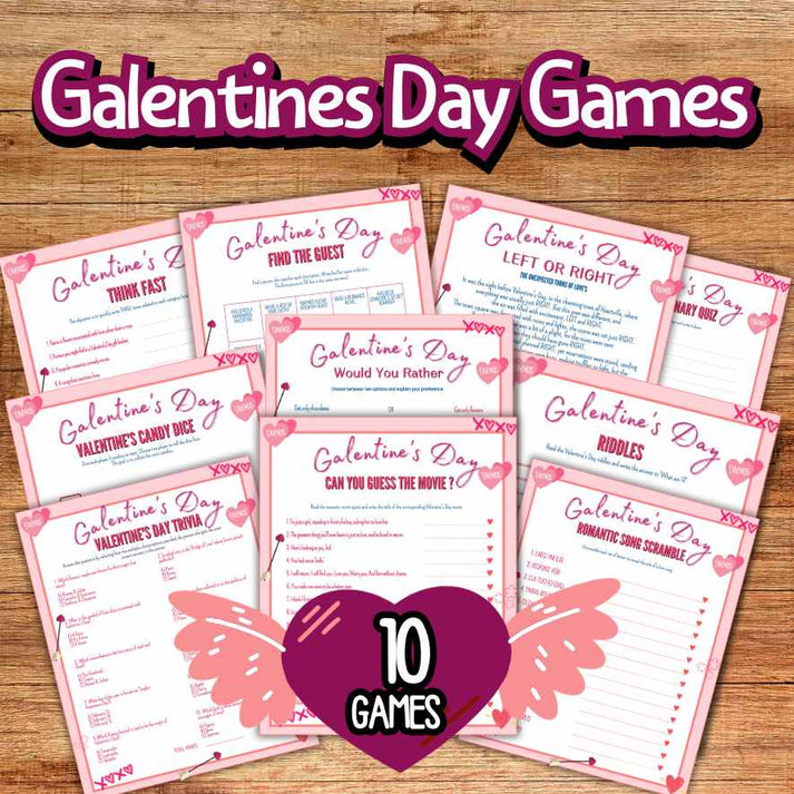 GALENTINES GAMES BUNDLE PRINTABLE – The Game Room