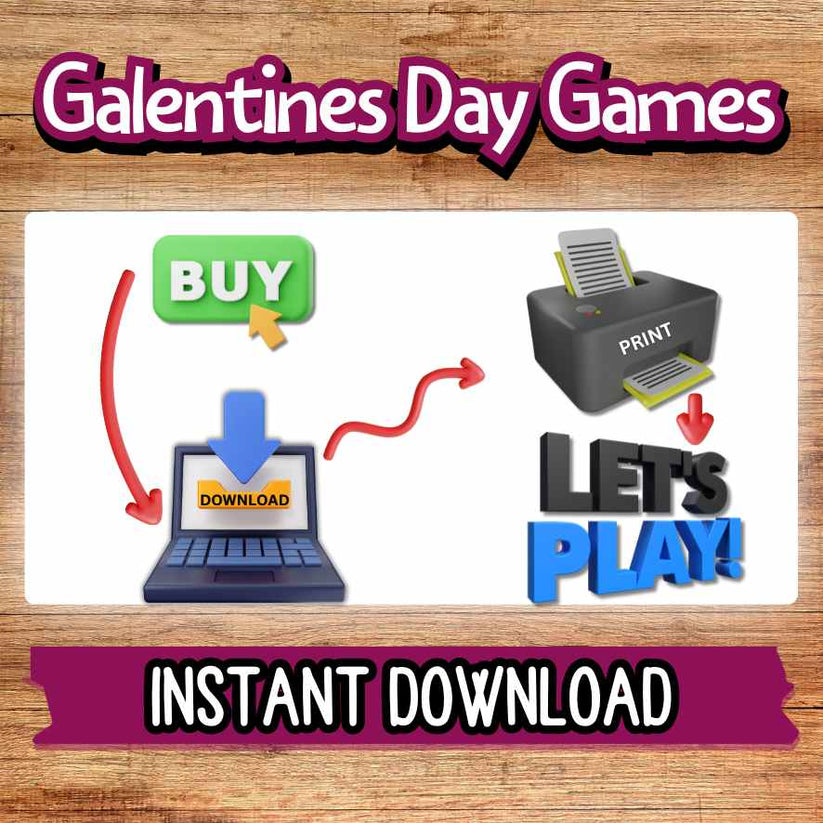 GALENTINES GAMES BUNDLE PRINTABLE – The Game Room