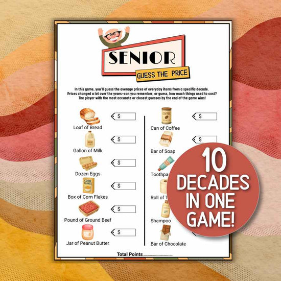 SENIOR GUESS THE PRICE GAME – The Game Room