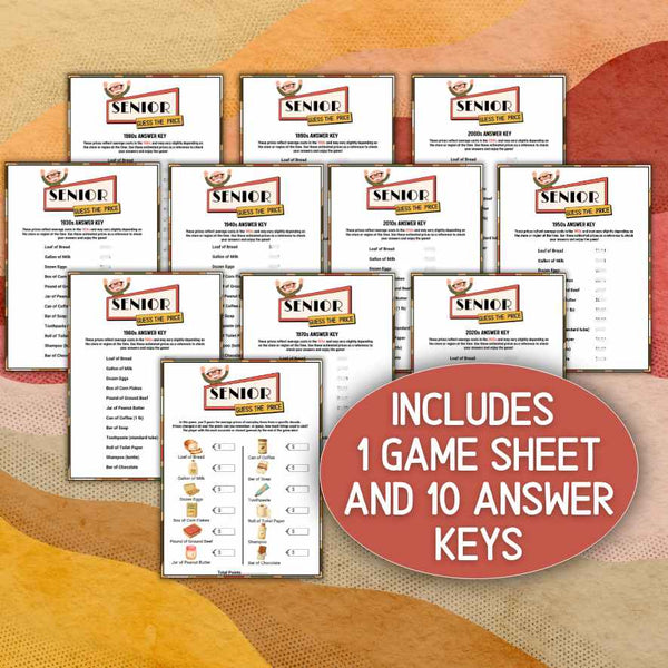 SENIOR GUESS THE PRICE GAME – The Game Room