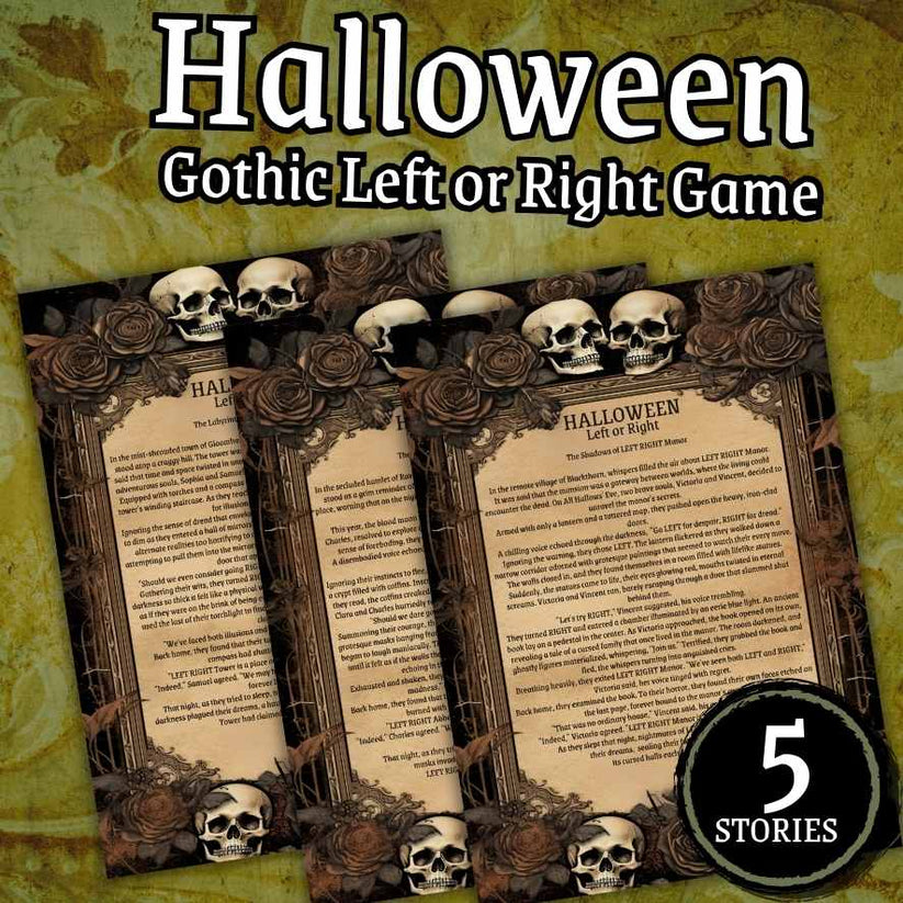 LEFT RIGHT HALLOWEEN GOTHIC STORY GAME – The Game Room