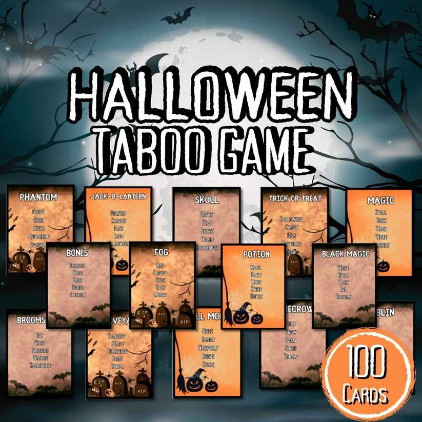 HALLOWEEN FORBIDDEN WORDS GAMES PRINTABLE – The Game Room
