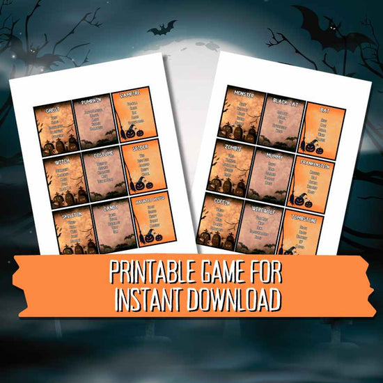 HALLOWEEN FORBIDDEN WORDS GAMES PRINTABLE – The Game Room