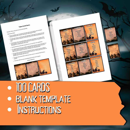 HALLOWEEN FORBIDDEN WORDS GAMES PRINTABLE – The Game Room