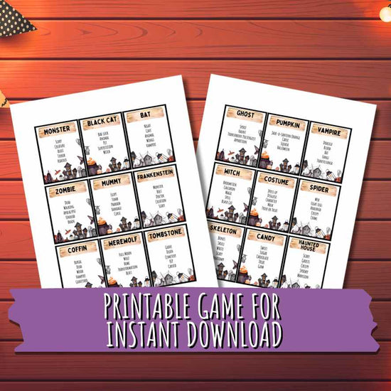 HALLOWEEN FORBIDDEN WORDS PRINTABLE – The Game Room