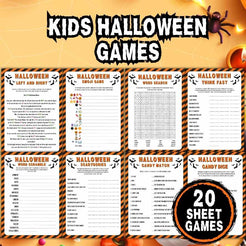 HALLOWEEN GAMES BUNDLE KIDS SHEETS – The Game Room