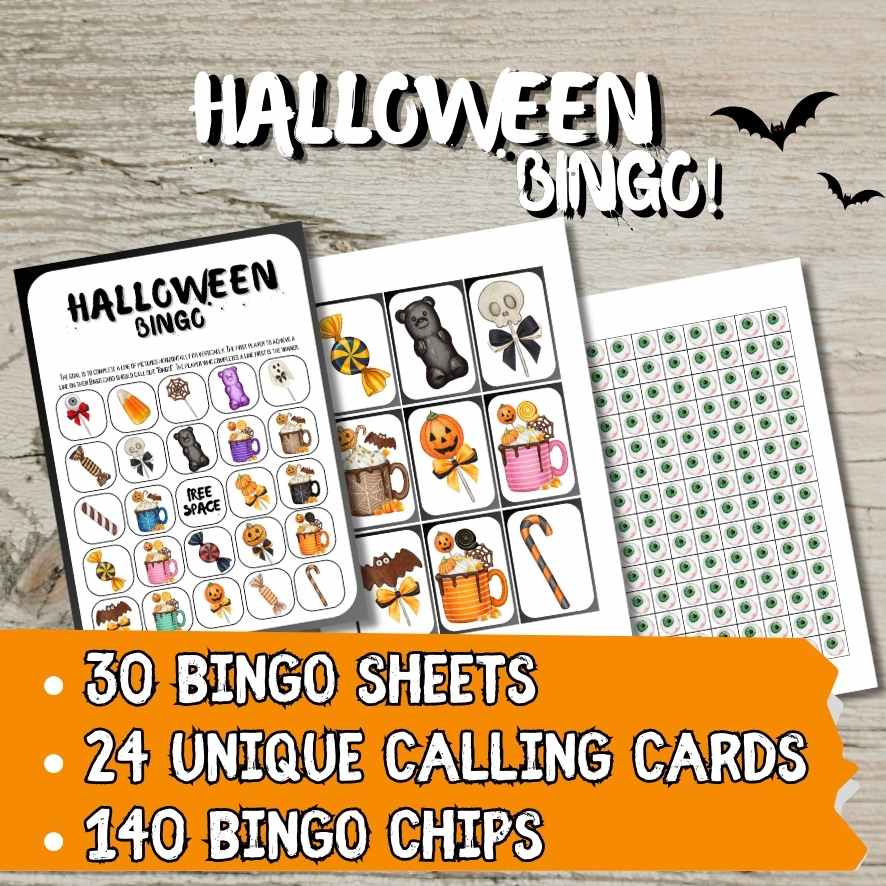 HALLOWEEN BINGO GAME PRINTABLE – The Game Room