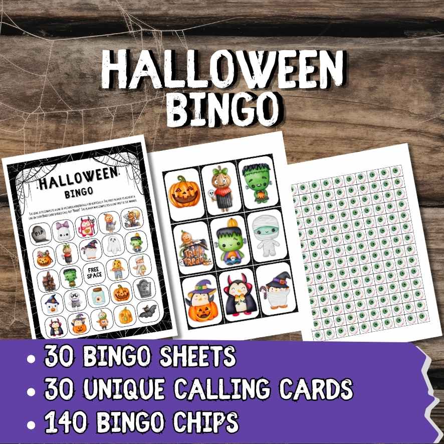 HALLOWEEN BINGO PRINTABLE GAME – The Game Room