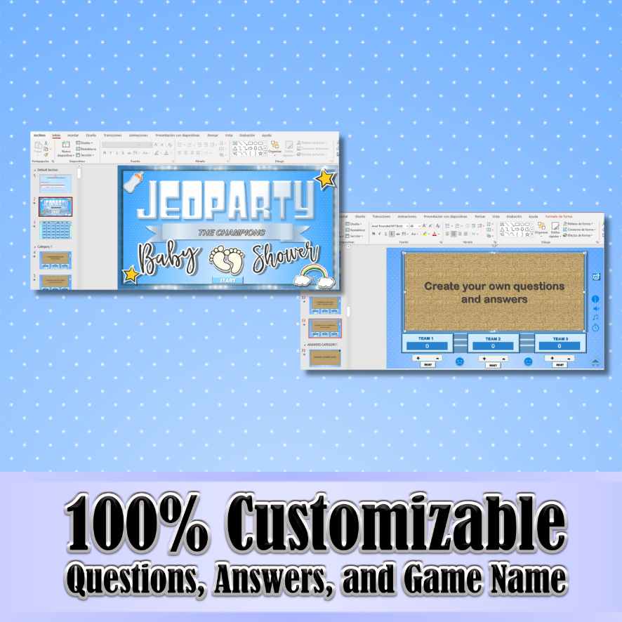JEOPARTY BABY SHOWER BOY - POWERPOINT GAME – The Game Room