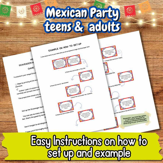 MEXICAN PARTY SCAVENGER HUNT FOR TEENS & ADULTS – The Game Room