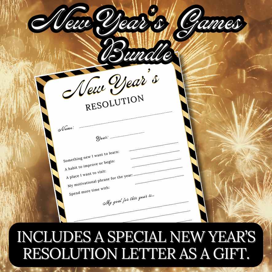 New Year’s Games Bundle | 30 Printable Party Games for All Ages – The ...