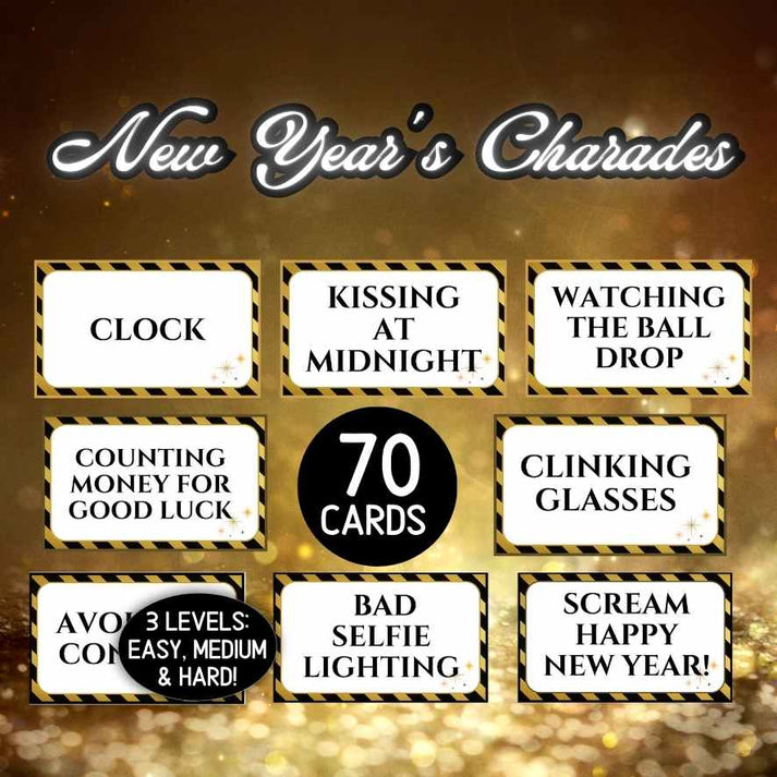 New Year’s Charades Game | Fun Printable Party Activity for All Ages ...
