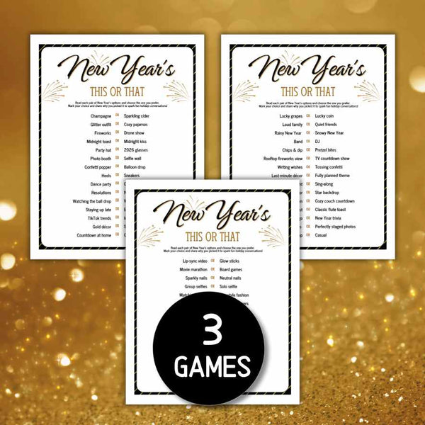 NEW YEARS THIS OR THAT GAME – The Game Room