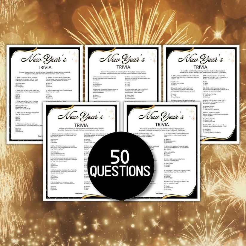 New Year’s Trivia Game | Printable Fun for Parties & Family Gatherings ...
