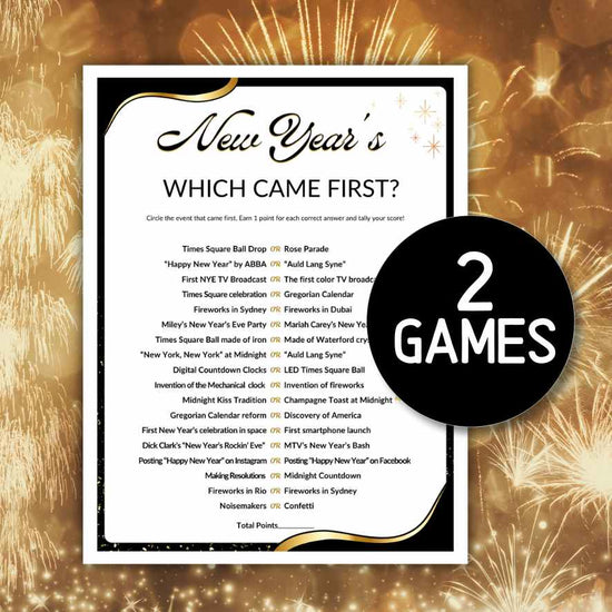 NEW YEARS WHICH CAME FIRST GAME – The Game Room