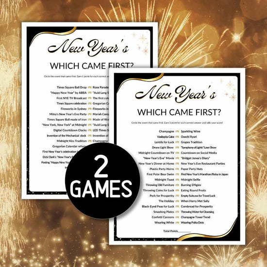 NEW YEARS WHICH CAME FIRST GAME – The Game Room