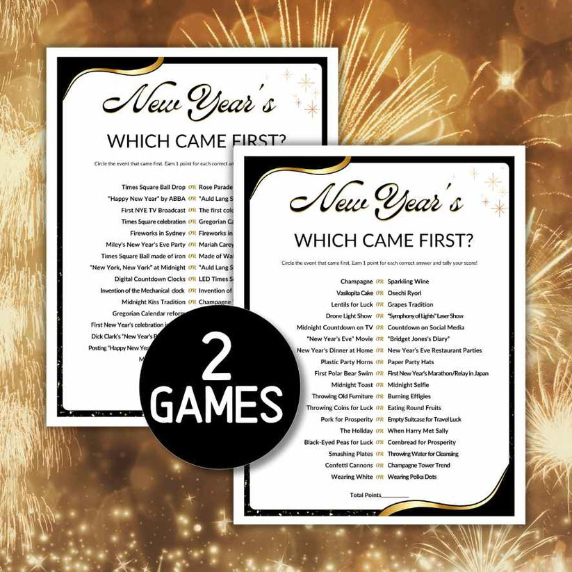 NEW YEARS WHICH CAME FIRST GAME – The Game Room