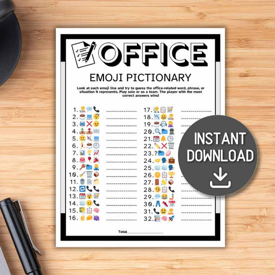 OFFICE EMOJI PICTIONARY GAME – The Game Room