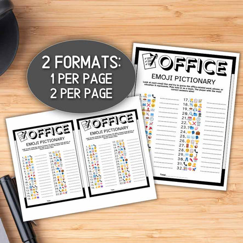 OFFICE EMOJI PICTIONARY GAME – The Game Room
