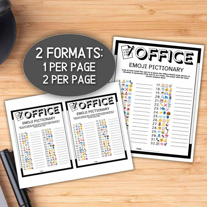 OFFICE EMOJI PICTIONARY GAME – The Game Room