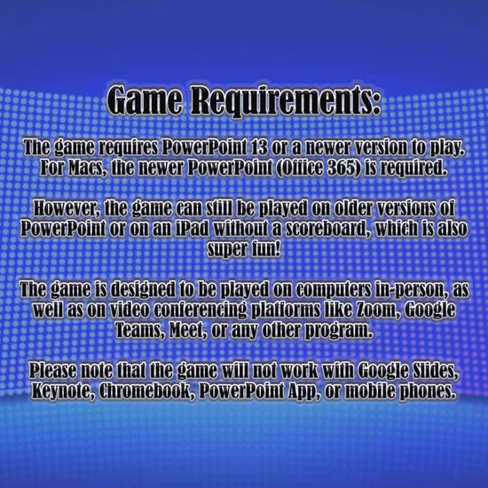 JEOPARDY POWERPOINT GAME - POWERPOINT GAMES – The Game Room