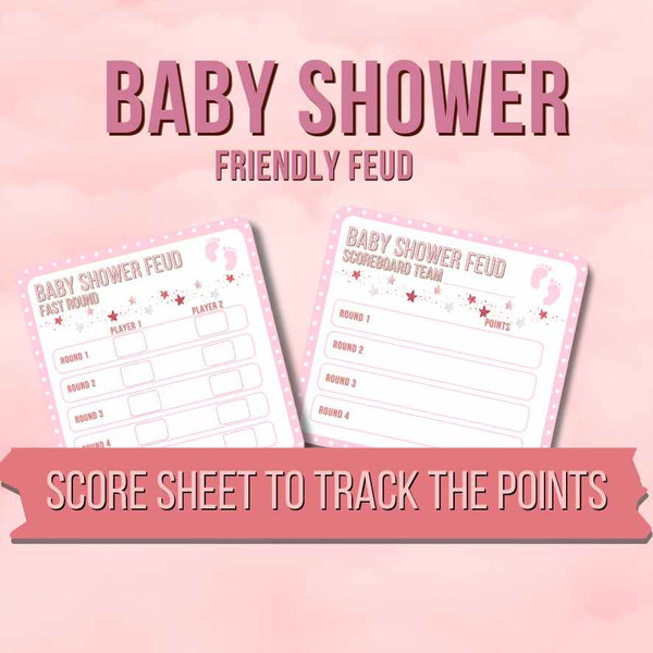 BABY SHOWER FEUD PINK - PRINTABLE GAME – The Game Room