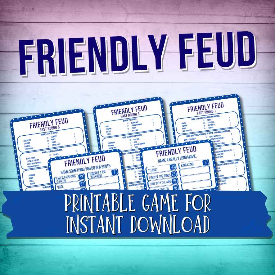 FAMILY FRIENDLY FEUD PRINTABLE GAME – The Game Room