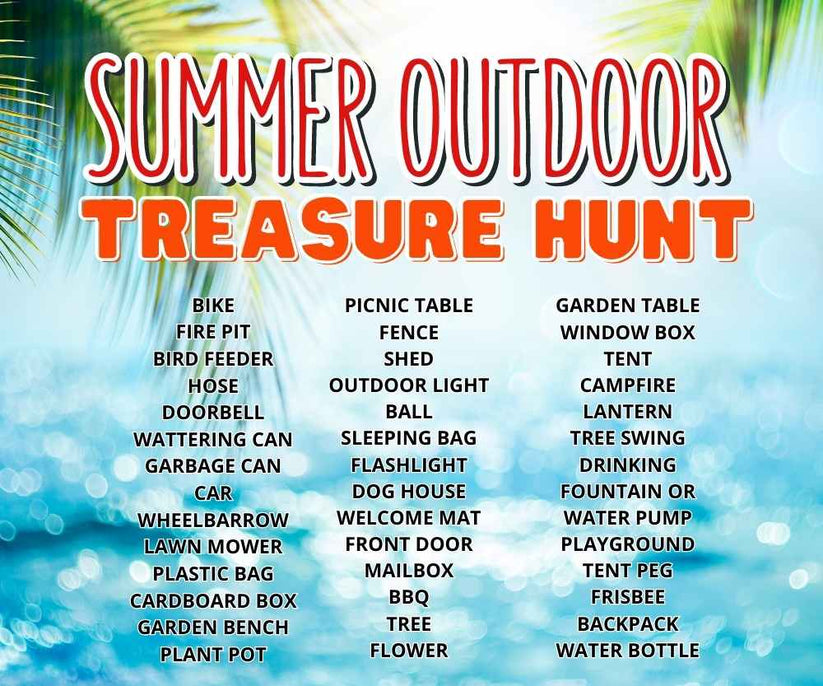 OUTDOOR SUMMER SCAVENGER HUNT – The Game Room