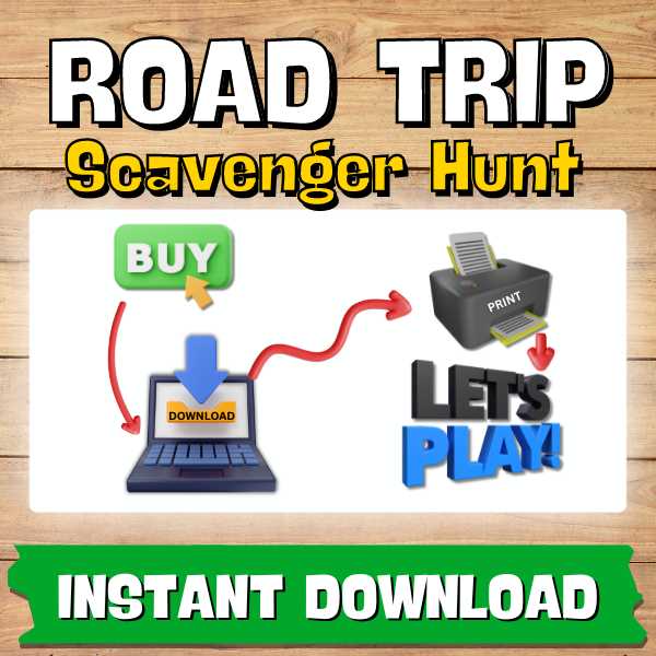 Free Printable Road Trip Scavenger Hunt – The Game Room