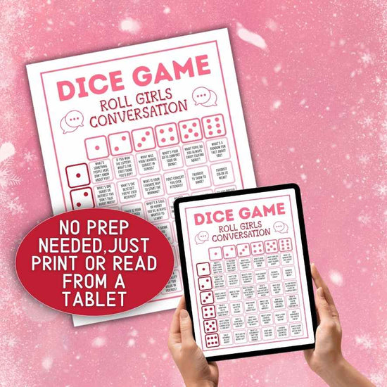 DICE GIRL´S CONVERSATION GAME PRINTABLE – The Game Room