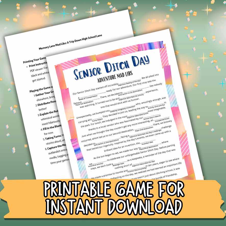 🎉 Celebrate Senior Ditch Day with this game – The Game Room