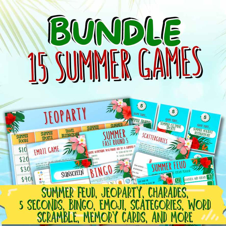 Summer Games Collection | Fun Printable Games for Every Summer Event ...