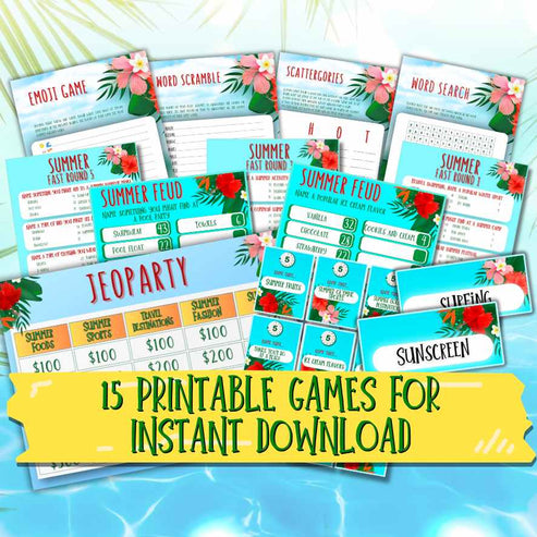 SUMMER PRINTABLE GAMES BUNDLE – The Game Room