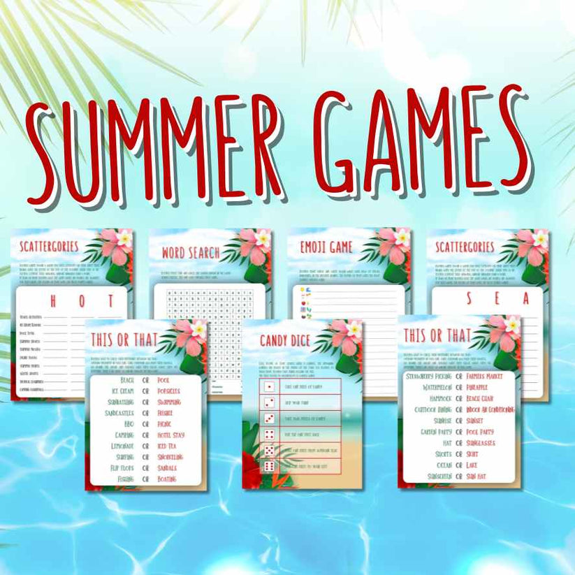SUMMER PRINTABLE GAMES BUNDLE – The Game Room