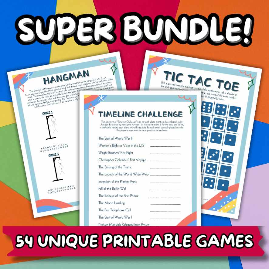 BUNDLE GAMES PRINTABLE – The Game Room