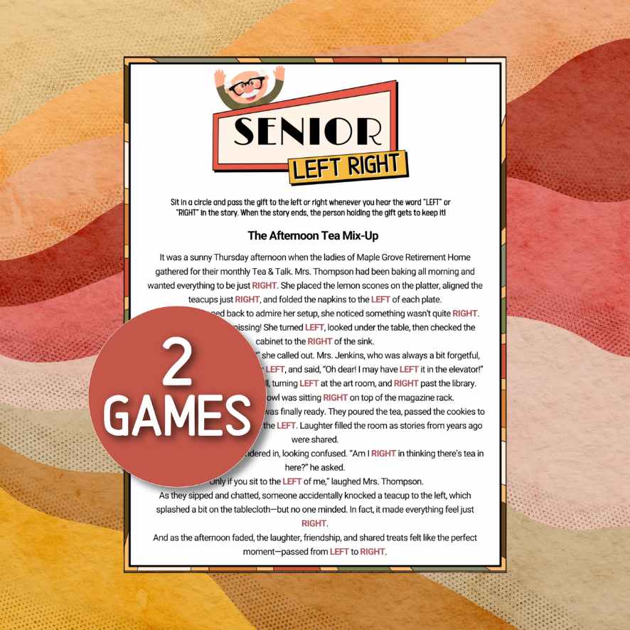SENIOR CITIZEN GAMES – The Game Room