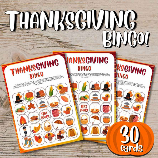 THANKSGIVING BINGO – The Game Room