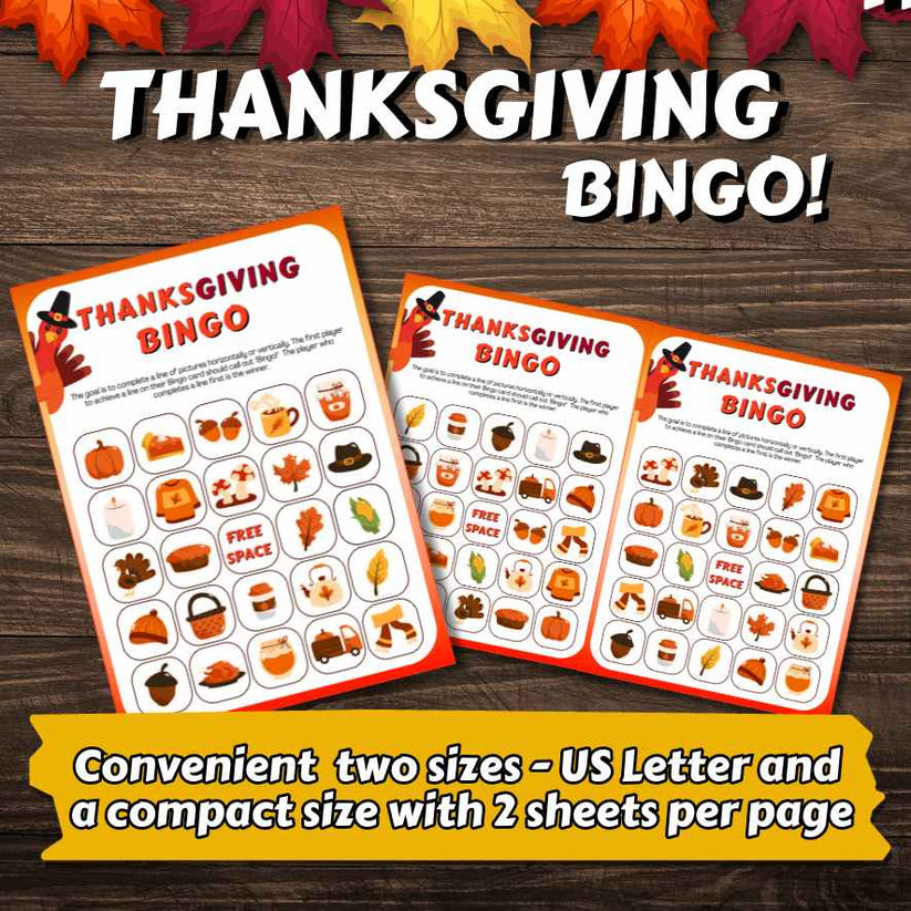 THANKSGIVING BINGO GAMES – The Game Room