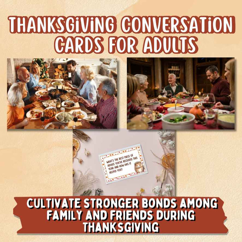 Thanksgiving Conversation Cards – 100 Thoughtful Starters for Adults ...