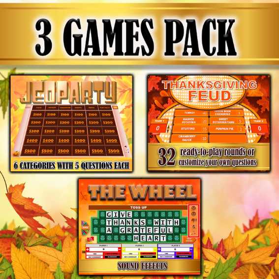 THANKSGIVING DAY BUNDLE GAME – The Game Room
